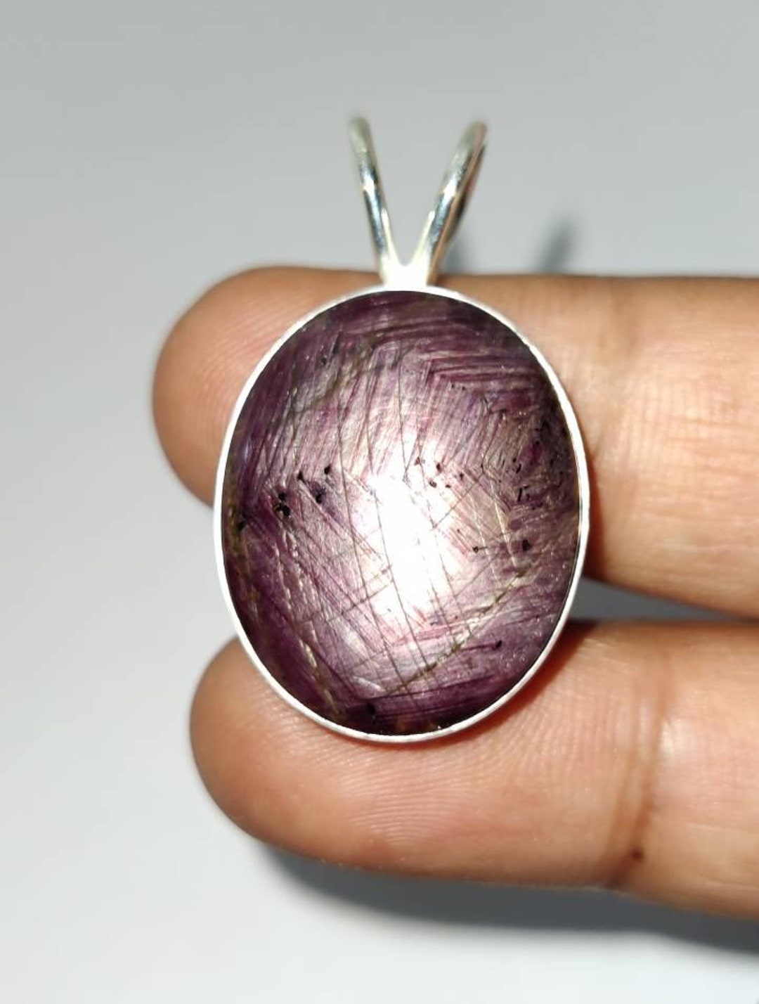 Natural Star Ruby Pendant, Star Ruby Jewelry, Geometric Pattern Star ...