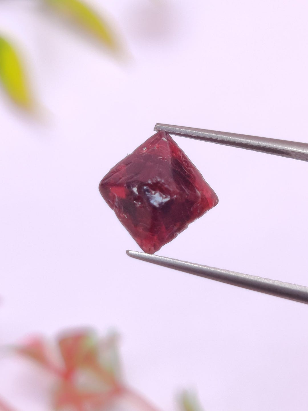 Burmese Red Spinel Raw, Octahedral Spinel Crystal, Natural Spinel ...