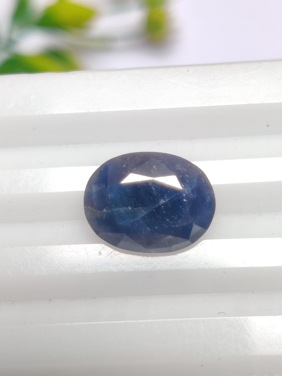 Natural Burmese Dark Blue Sapphire Gemstone, No Heat Mogak Blue ...