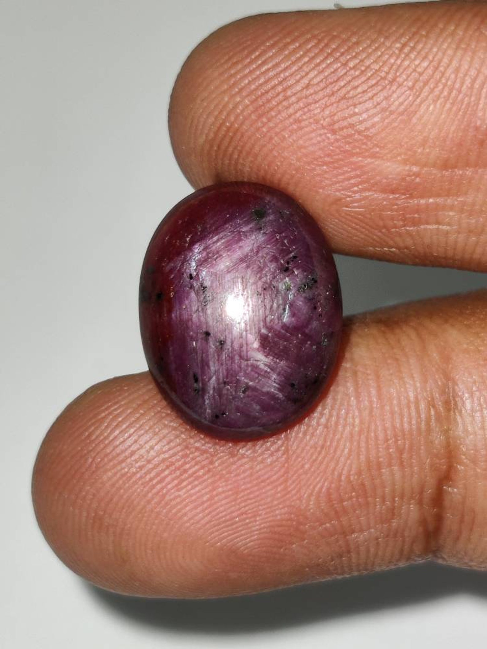 Purple Star Ruby Cabochon Natural Star Ruby Gemstone Indian | Etsy