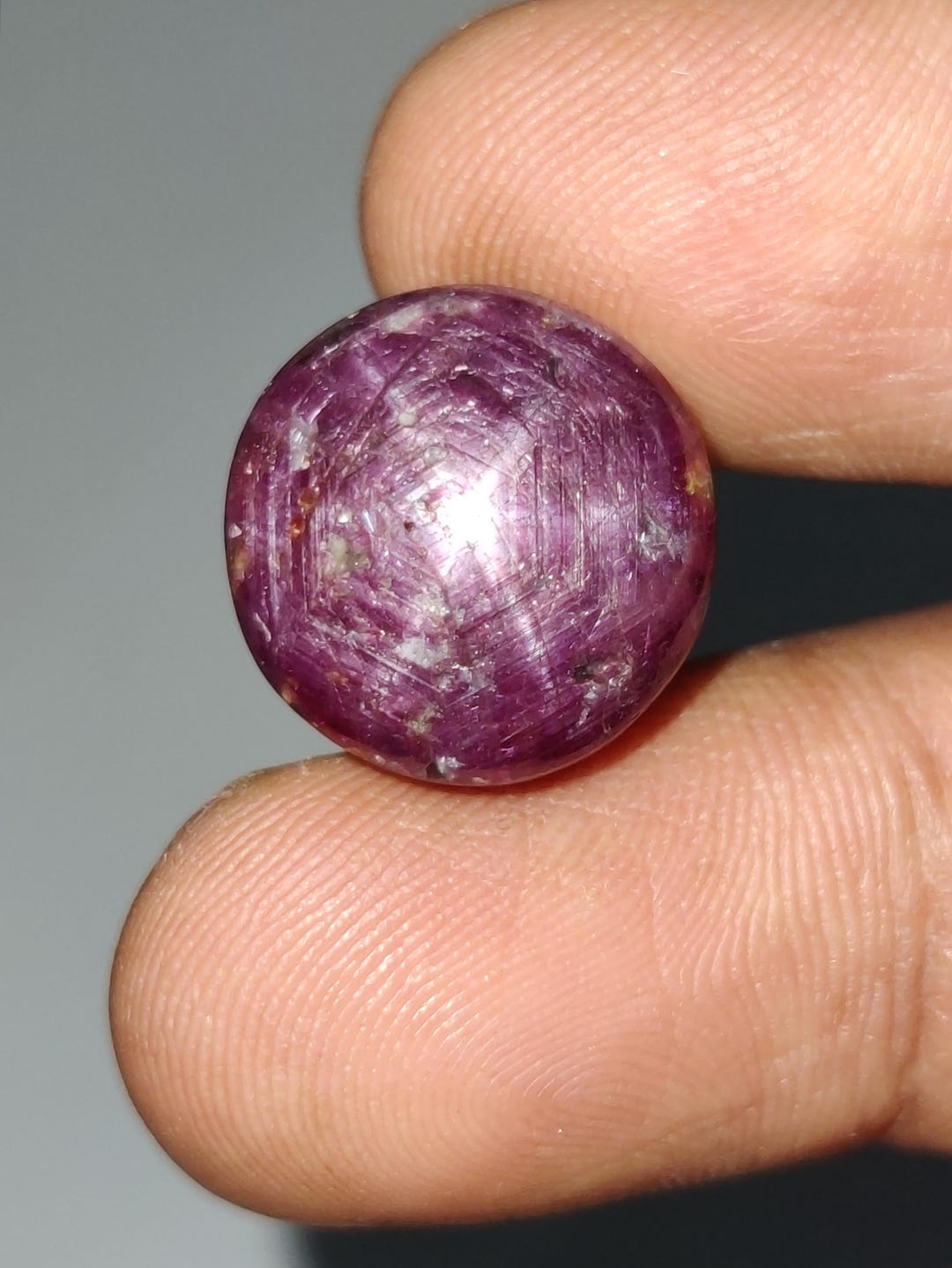 Geometric Red Star Ruby Cabochon, Untreated Red Star Ruby Gemstone ...