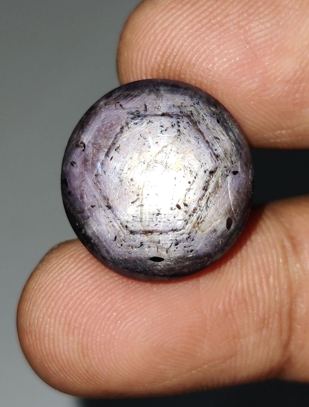 Hexagon Star Ruby Cabochon, Unique Star Ruby Gemstone, Indian Star Ruby ...