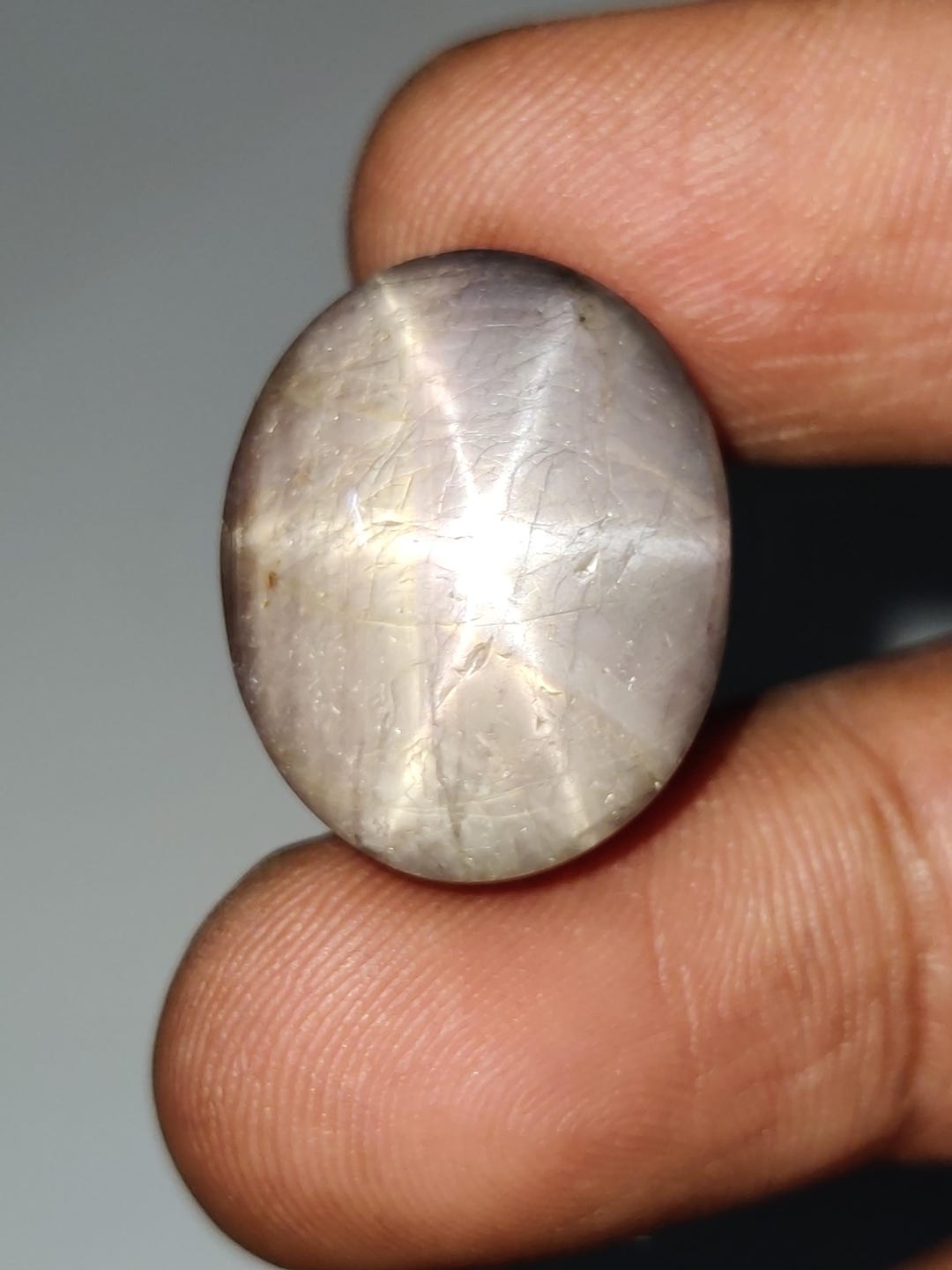 Natural Grey Star Sapphire Cabochon, Loose Star Sapphire Gemstone ...
