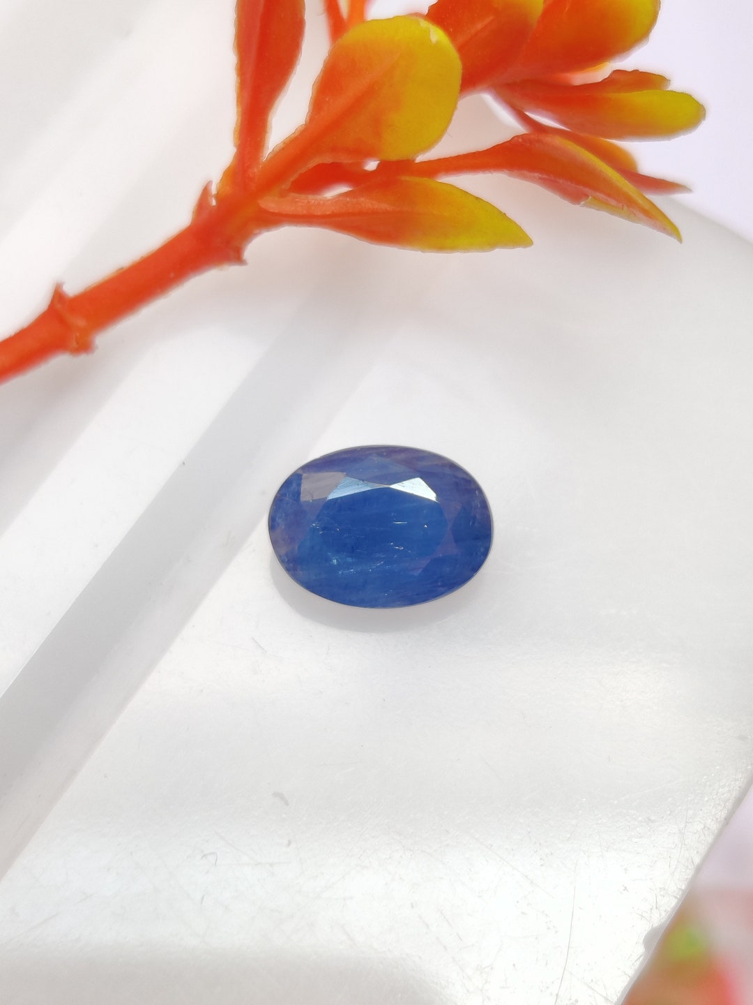 Untreated Burmese Blue Sapphire Gemstone, Natural Mogak Blue Sapphire ...