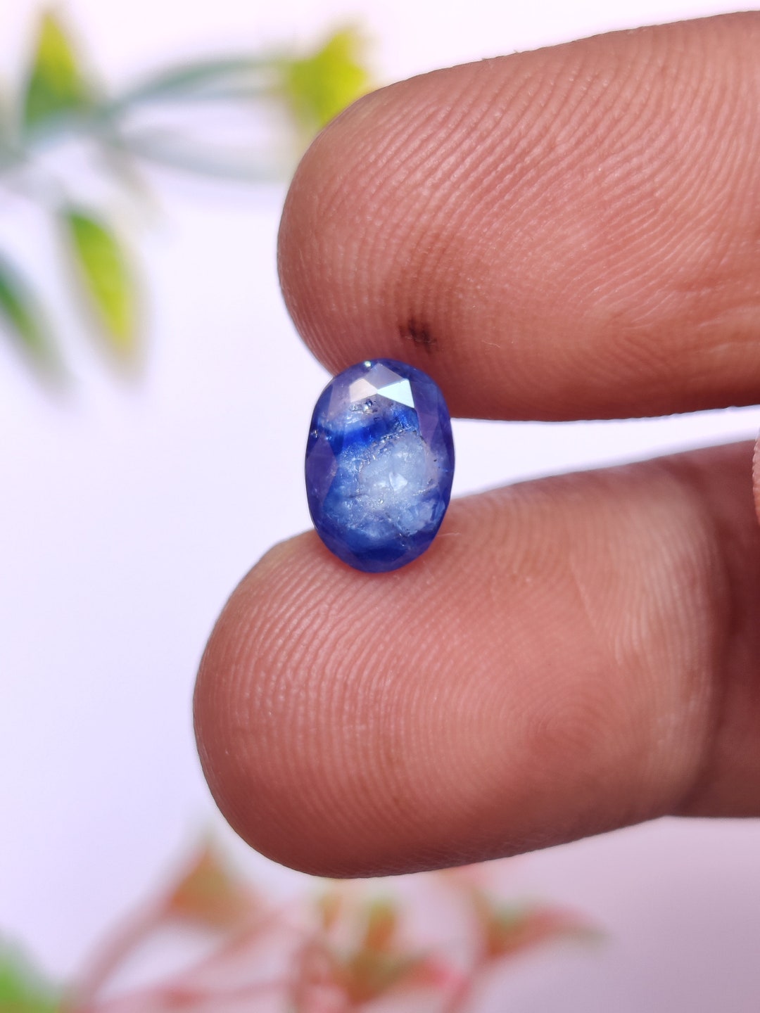 Natural Shrilankan Bi Color Sapphire Gemstone, Faceted Parti Sapphire ...
