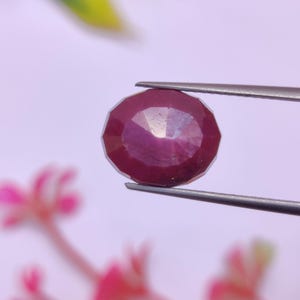 Natural Silversheen Red Ruby Gemstone, Untreated Ruby Gemstone, Faceted ...