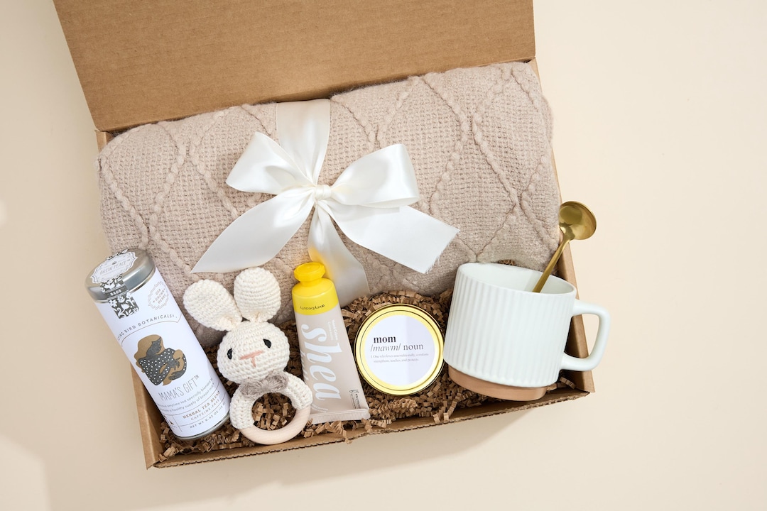 Deluxe Baby Gift Care Package, New Mom & Baby Gift Box After Birth ...