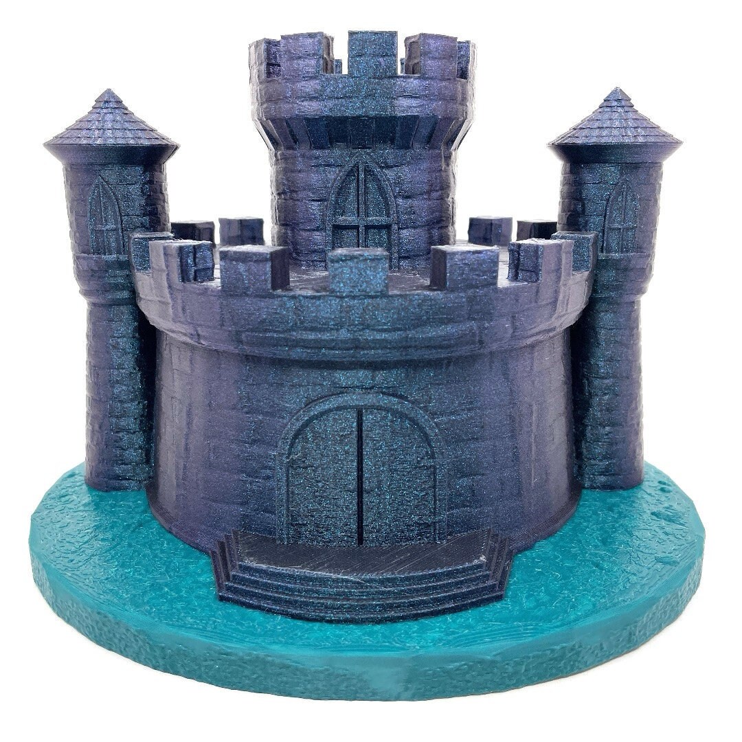 Castle Display Stand for Articulated Dragon, Titanium Castle With Dark ...