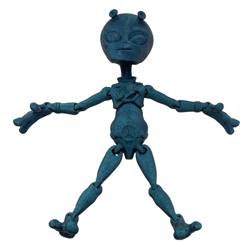 Flexi Alien 3D Print Articulated Flexible Fidget Toy - Etsy