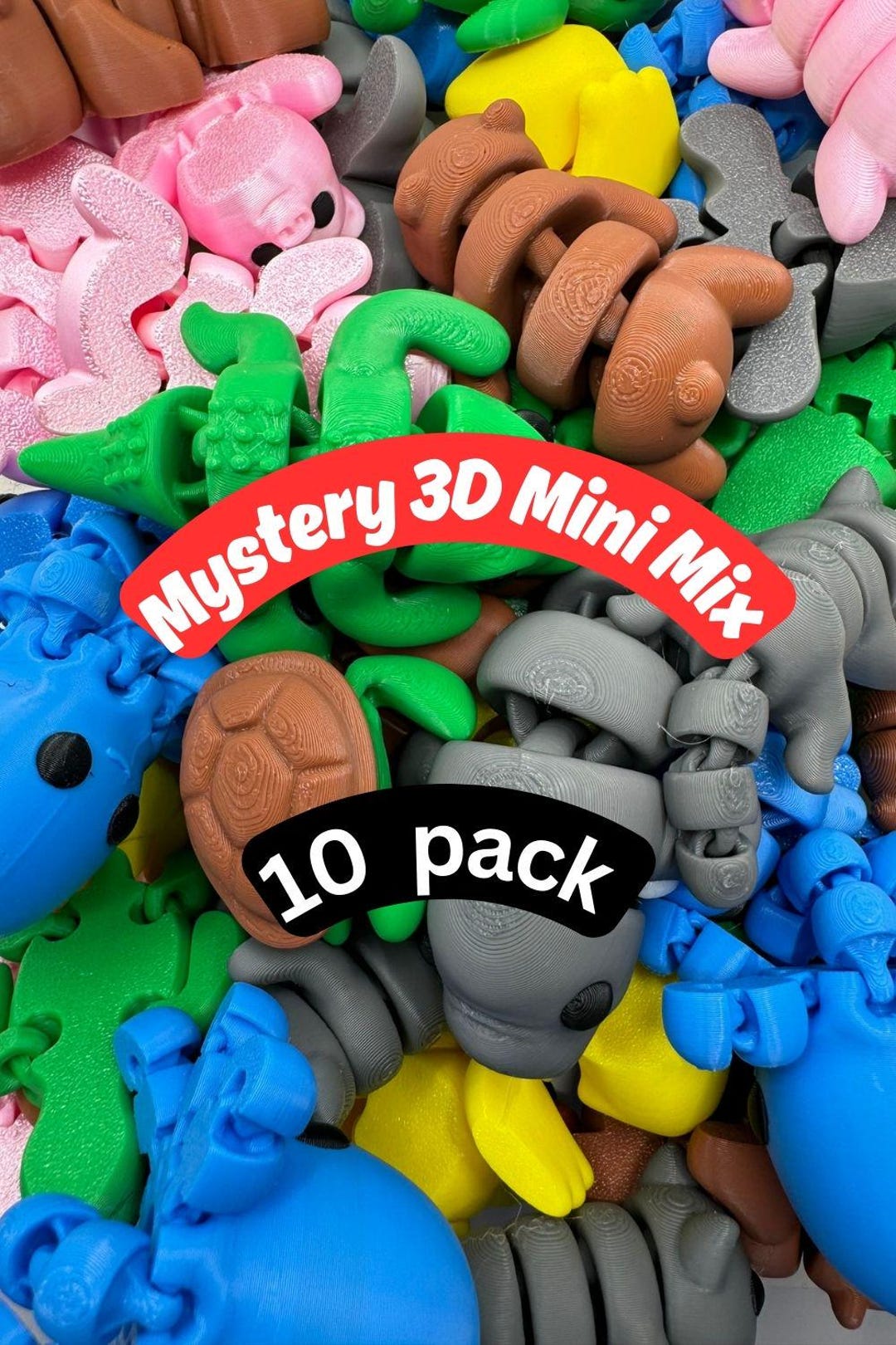 Set of 10 Pieces Mystery 3D Printed Mini Grab Bags, Fidget Toys - Etsy