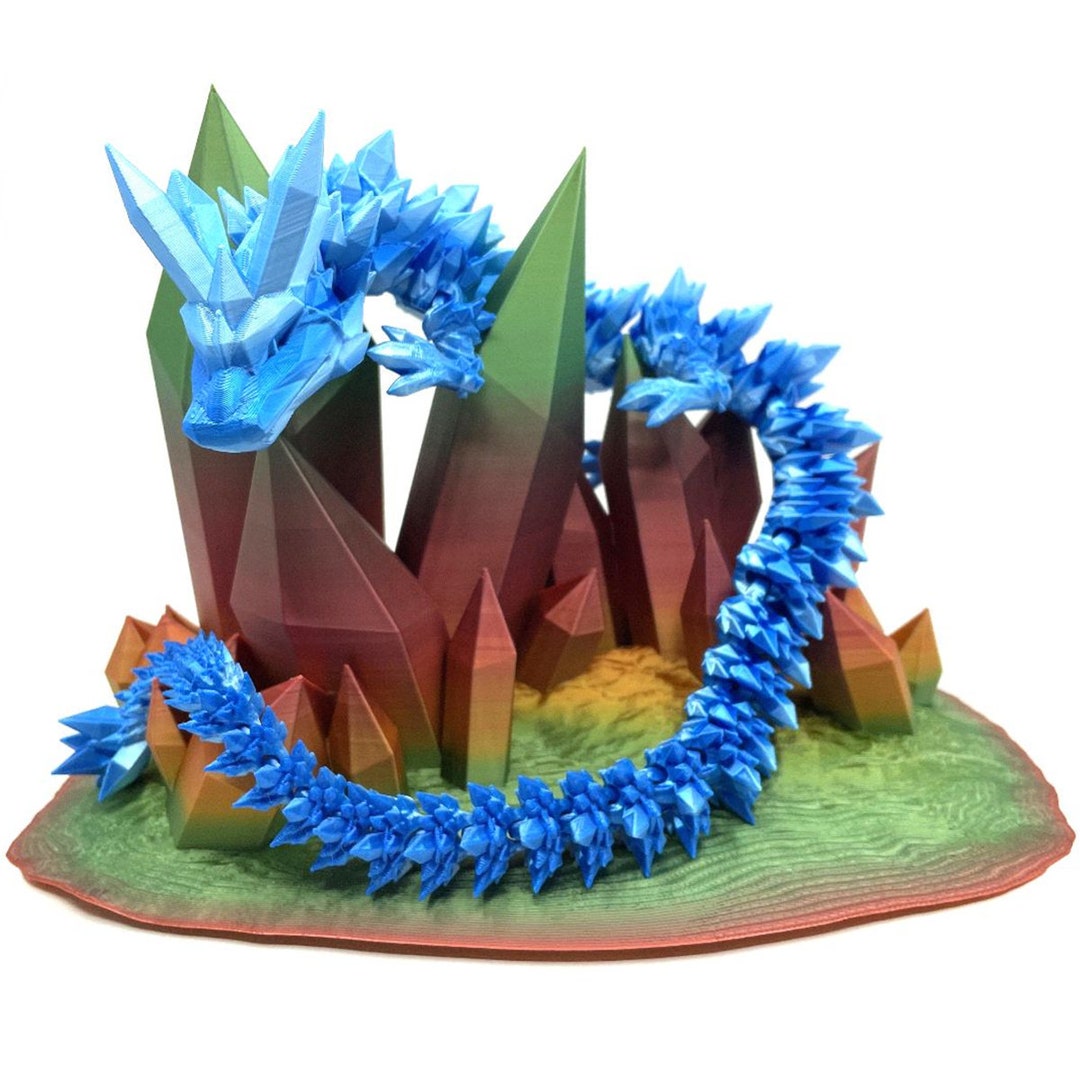 Crystal Display Stand for Articulated Dragon - Digital STL File for 3D ...