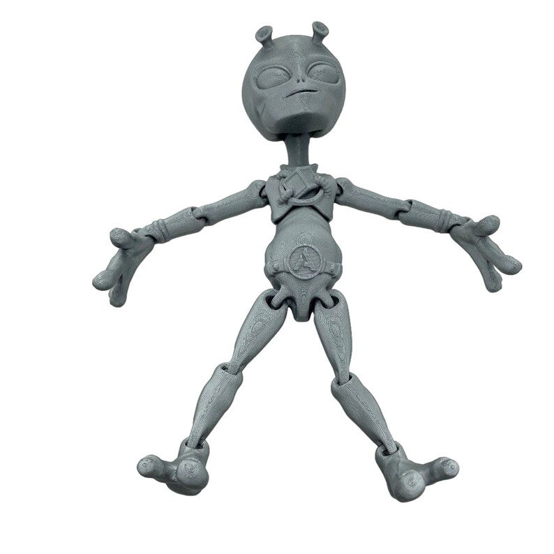 Flexi Alien 3D Print Articulated Flexible Fidget Toy - Etsy