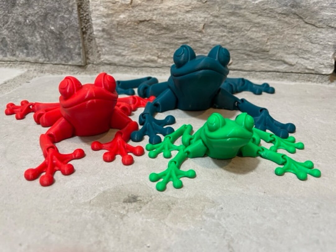 Flexi Frog 3D Print - Articulated Flexible Fidget Toy - Etsy