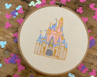 Castle Embroidery | Etsy