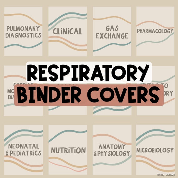 Respiratory Therapy School Binder Covers Respiratory School | Etsy