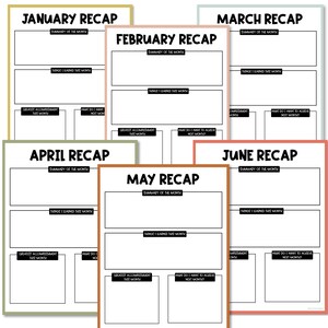 Monthly Recap | Monthly Summary | Digital Planning | Printable ...