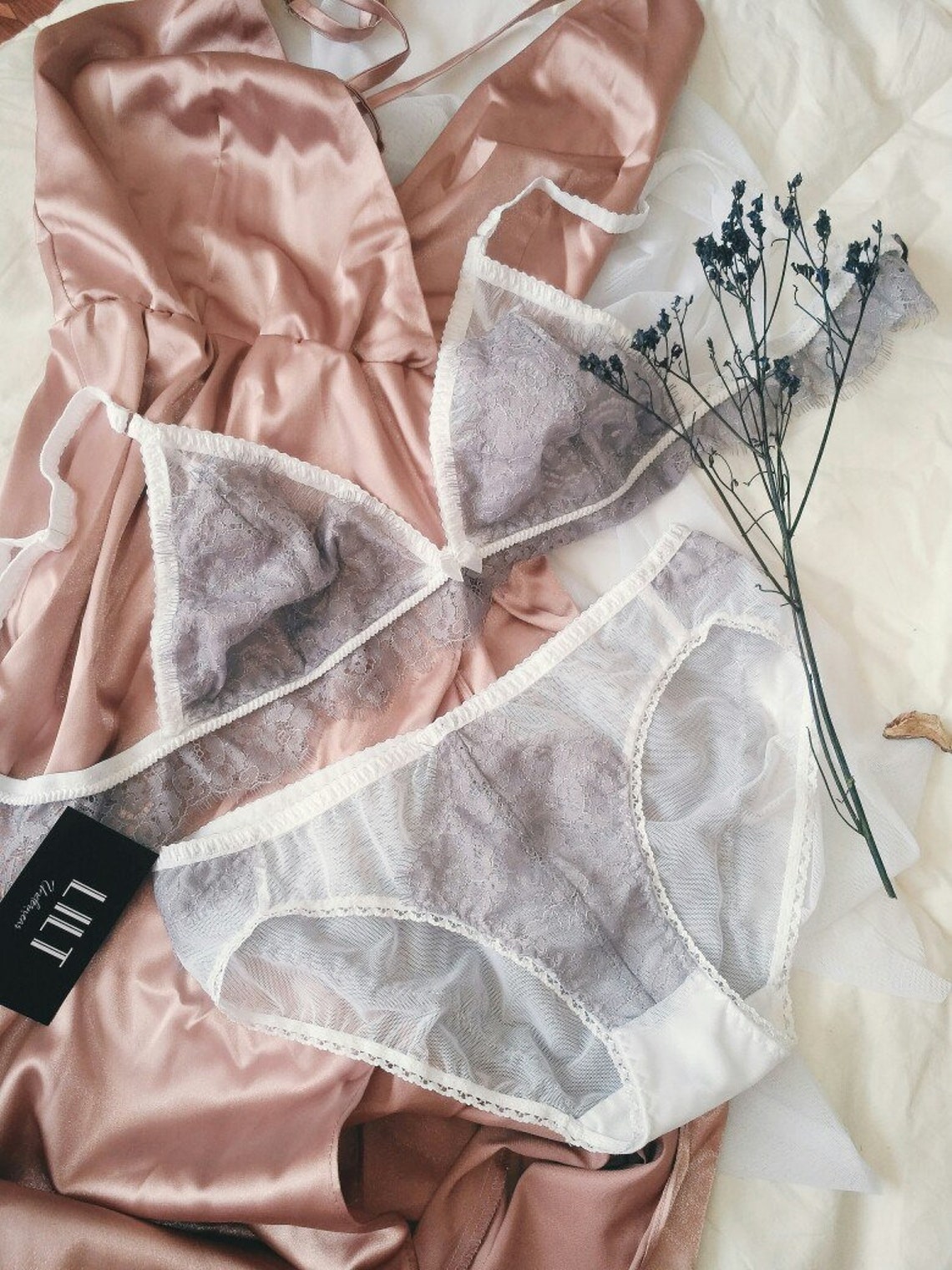 Vintage Lingerie Set Blossom Romantic Intimates Sexy | Etsy