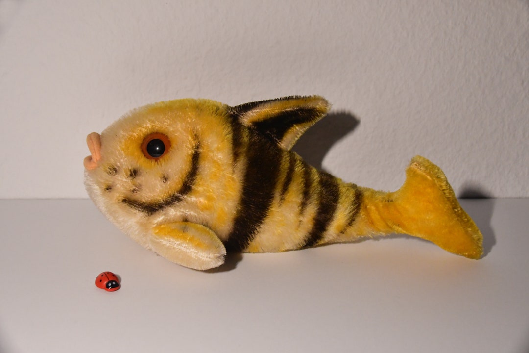 Original Steiff Goldfish flossy Made of Plush Mohair / Yellow-brown ...