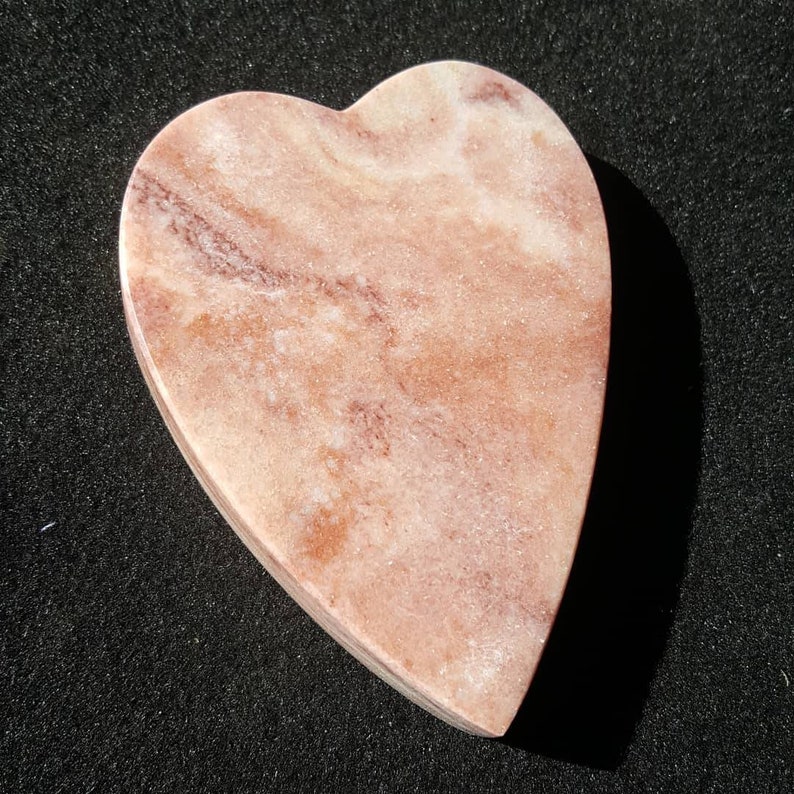 Handmade Stone Heart: Raspberry Alabaster - Etsy