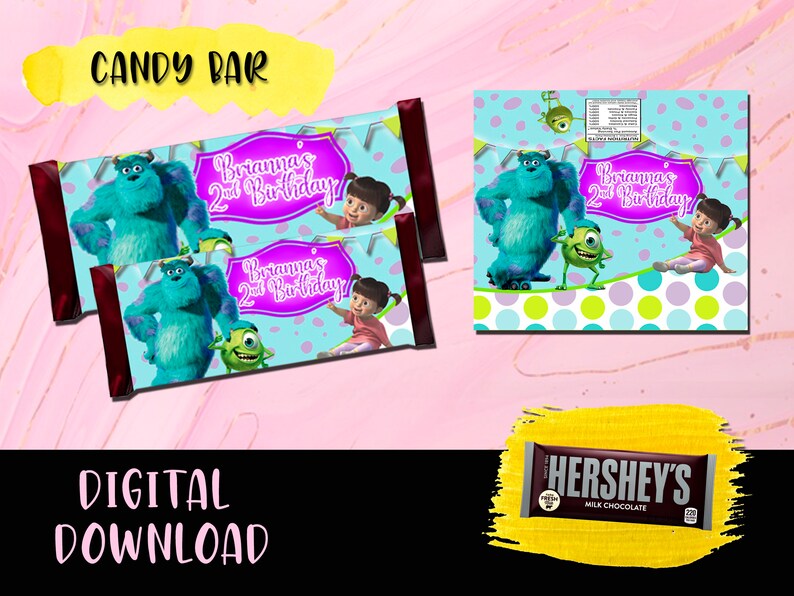 Monsters Inc Birthday Party Pack Chip Bag Lollipop - Etsy