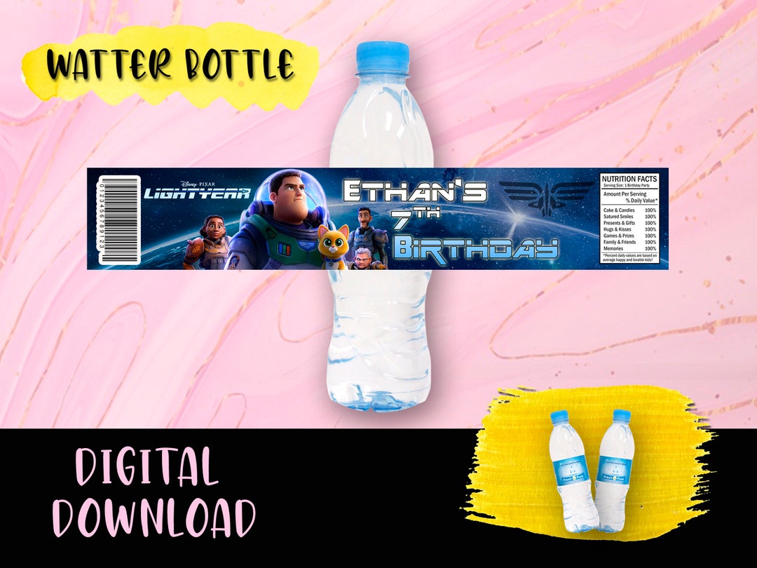 Buzz Lightyear Birthday Bottle Label - Watter Bottle Party Pack ...