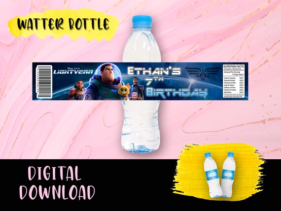 Buzz Lightyear Birthday Bottle Label Watter Bottle Party | Etsy
