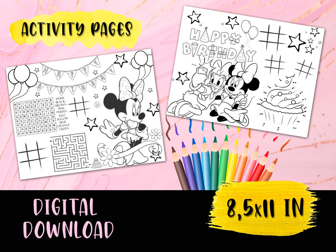 Minnie Mouse Coloring, Minnie Activities Birthday, Minnie Mouse ...