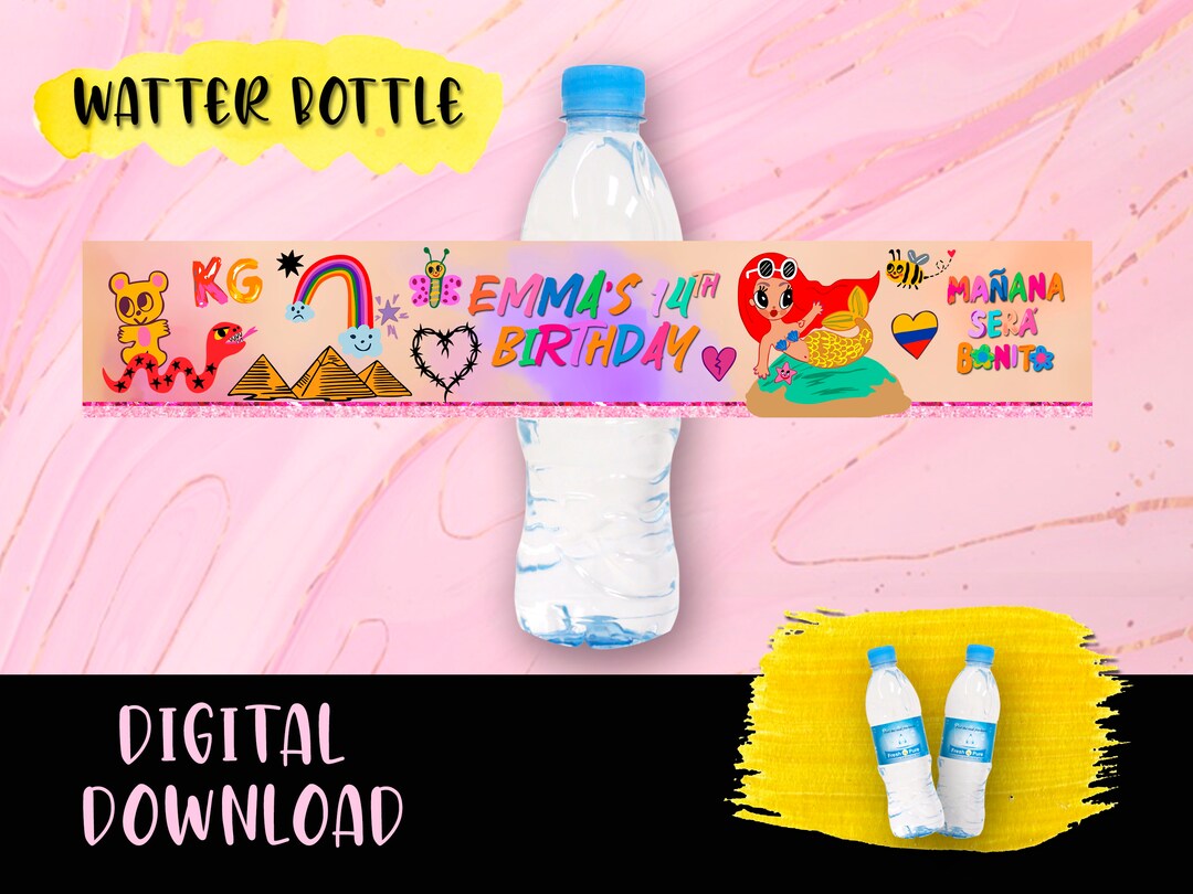 Karol G Mañana Sera Bonito Birthday Bottle Label - Watter Bottle Party ...