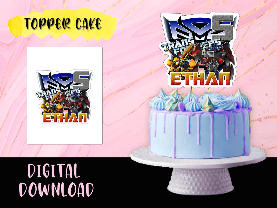 Transformers Birthday Party Pack - Topper Cake- Toppers. Topper ...