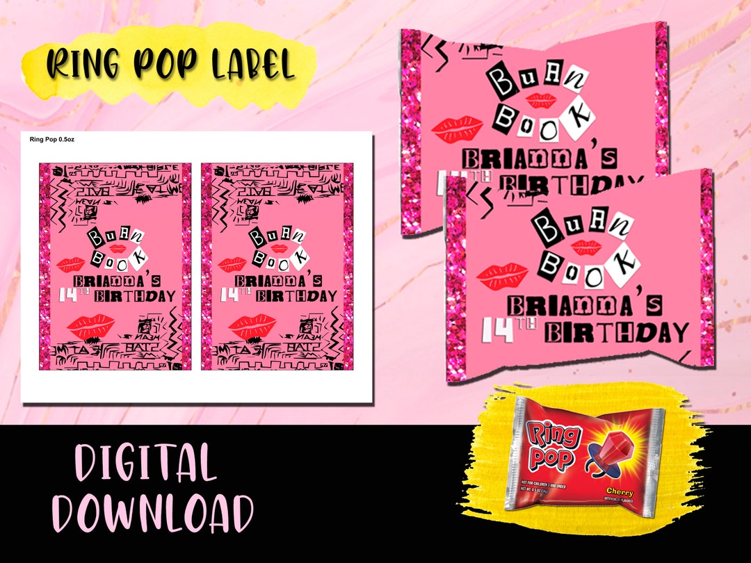Mean Girls - Burn Book Birthday Ringpop Birthday Party - Ring Pop ...
