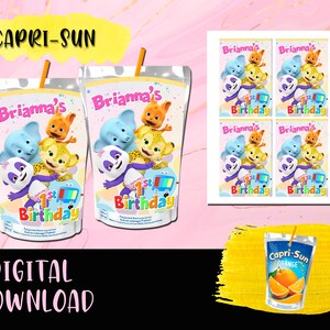 Word Party Birthday Party Pack - Chip Bag - Lollipop - Favor Bag- Juice ...