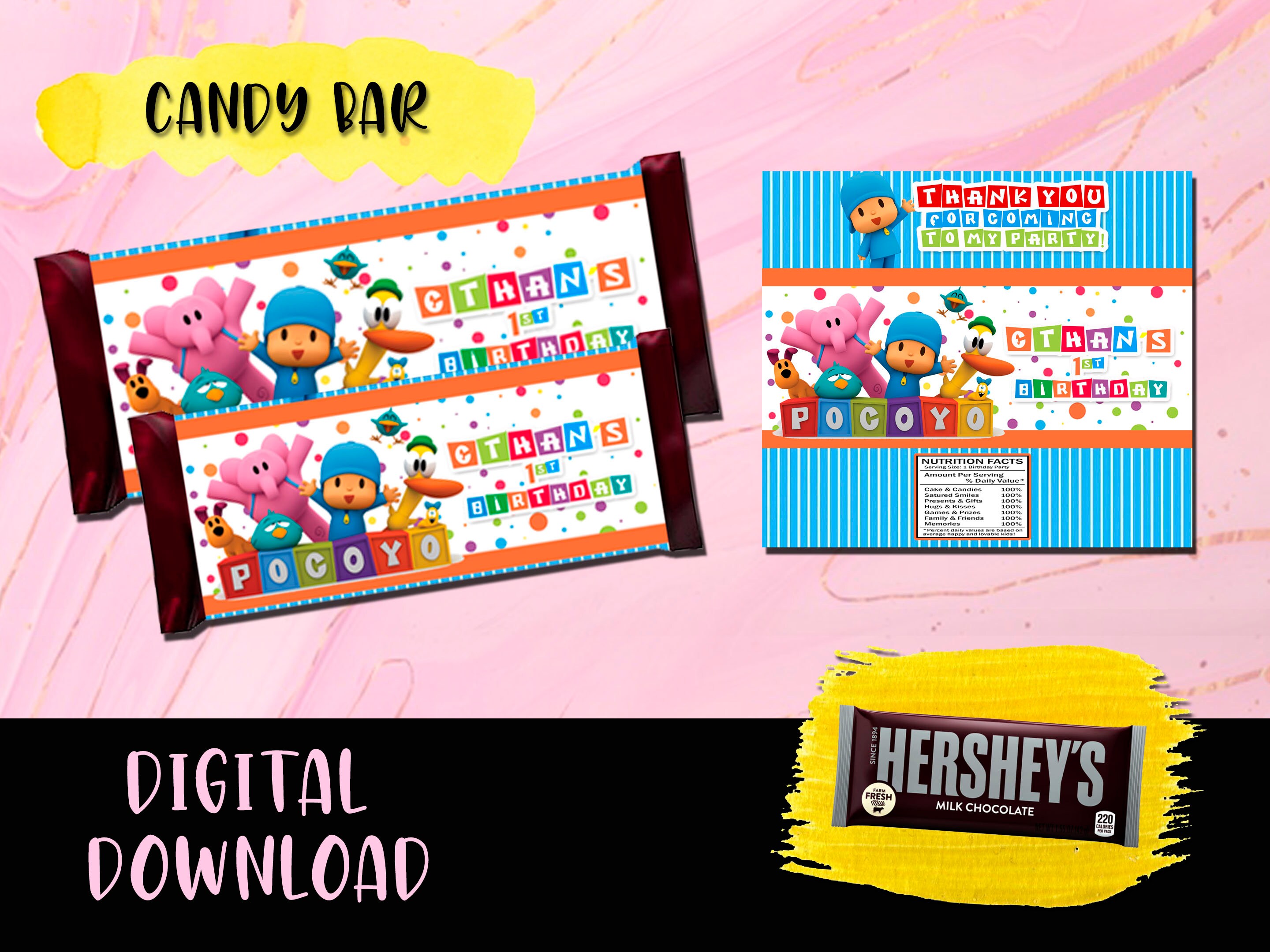 Pocoyo Birthday Party Pack Chip Bag lollipop-favor - Etsy Australia