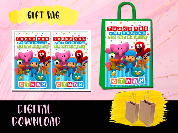 Pocoyo Favor Bag Birthday Party Gift Bag Labels Printables - Etsy