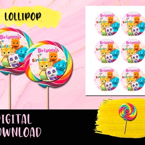 Word Party Birthday Party Pack - Chip Bag - Lollipop - Favor Bag- Juice ...
