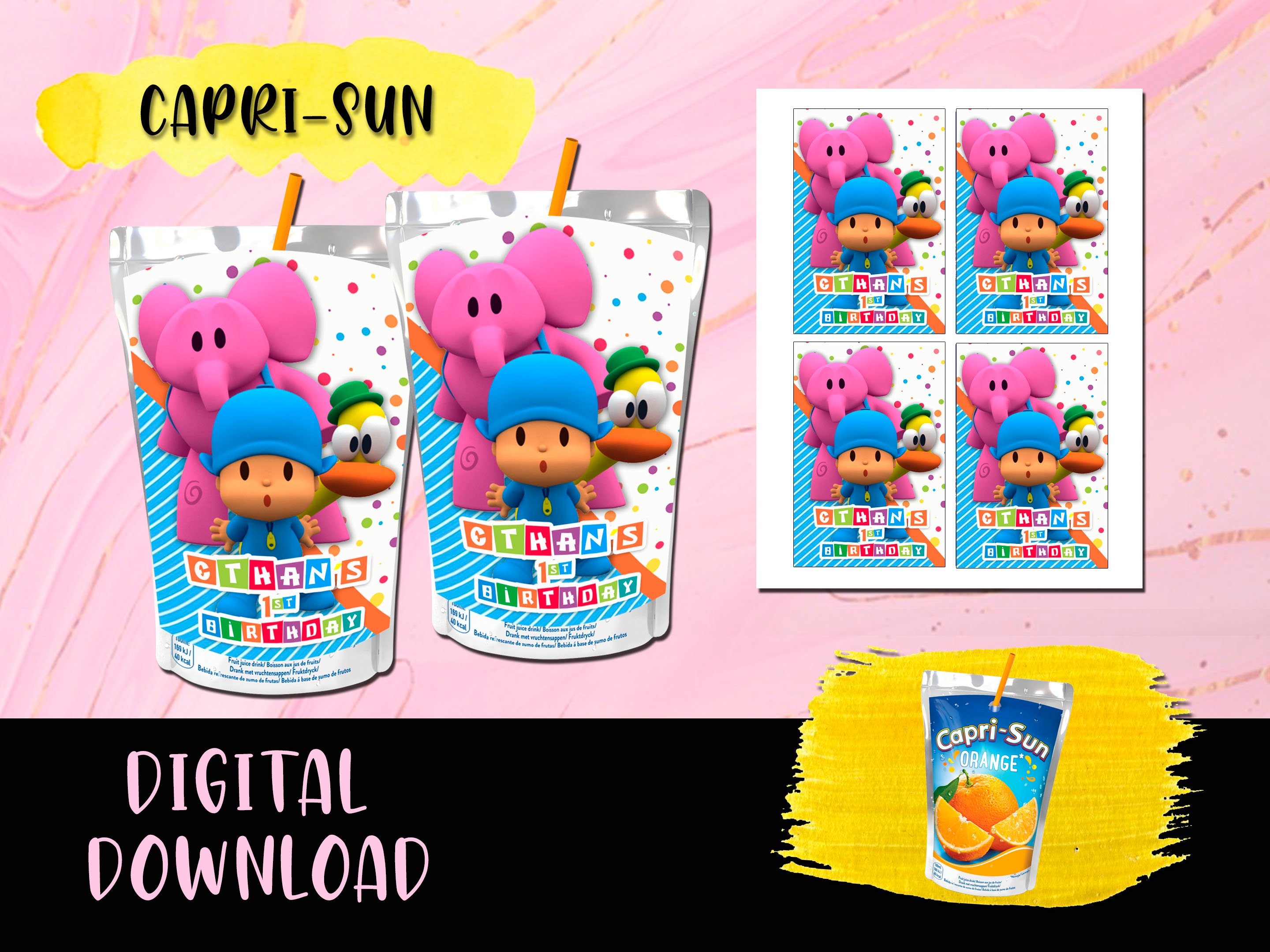 Pocoyo Birthday Party Pack Chip Bag lollipop-favor - Etsy