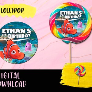Finding Nemo Lollipops Birthday Party- Lollipop Labels - Labels ...