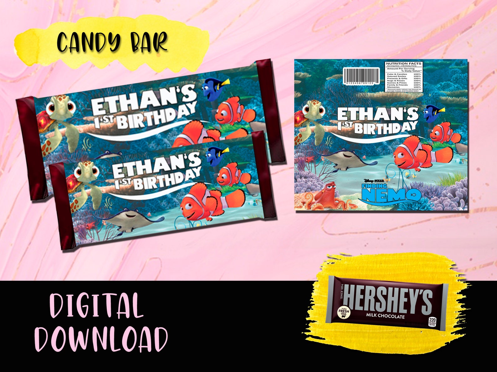 Finding Nemo Birthday Party Pack Chip Bag Lollipop Favor - Etsy