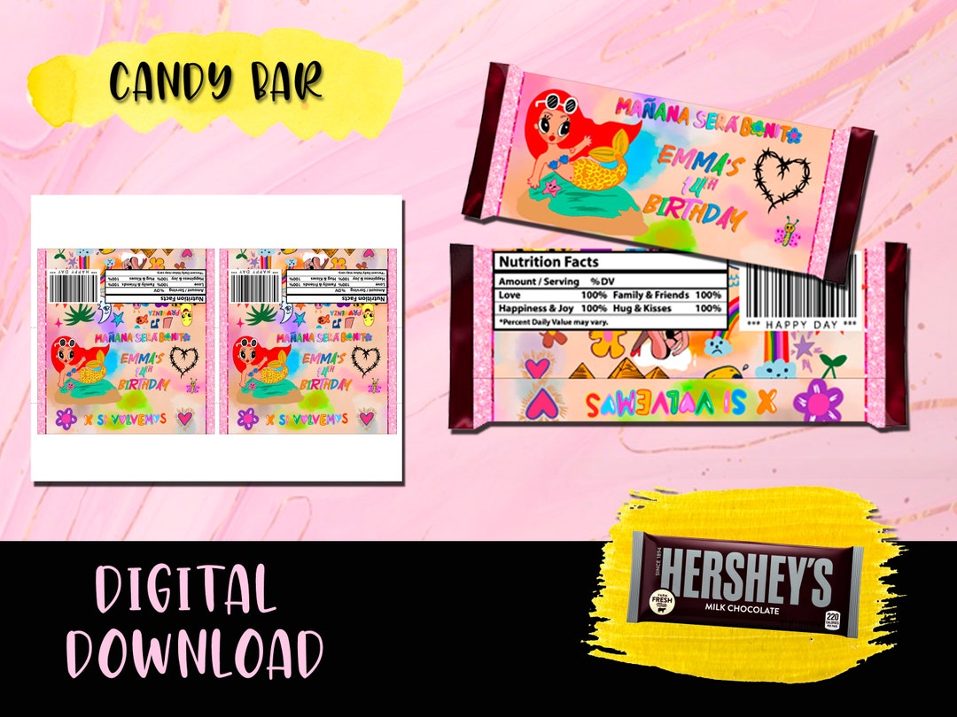 Karol G Tomorrow Will Be Bonito Chocolate Birthday Party Pack Candy Bar ...