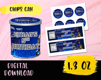 Transformers Chip Bags, Labels for Birthday Party printable DIGITAL ...
