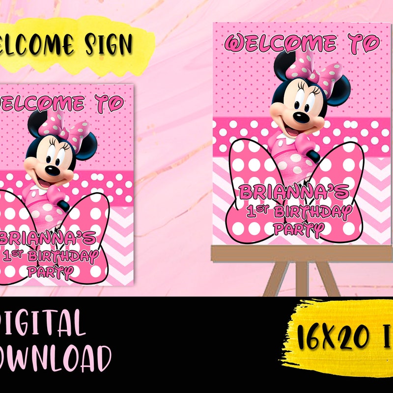 Minnie Mouse Party Signs - Etsy