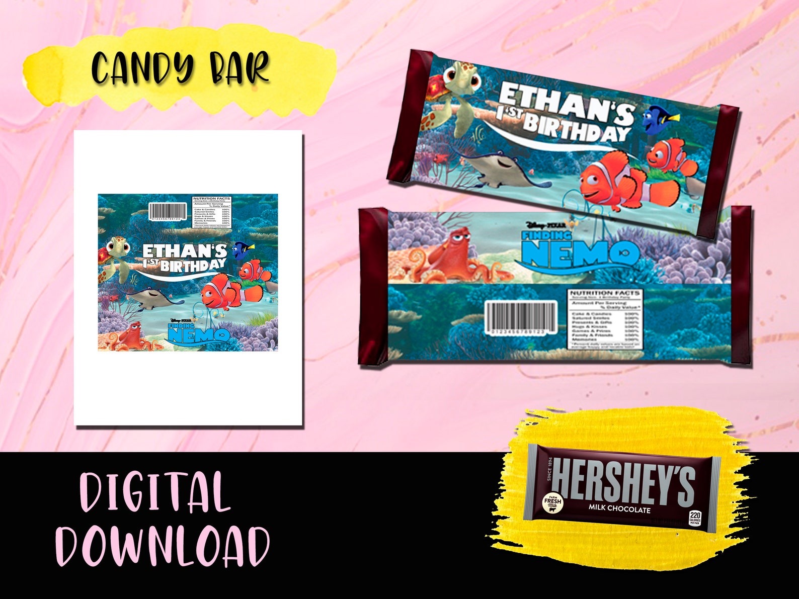 Finding Nemo Birthday Party Pack Chip Bag Lollipop Favor - Etsy