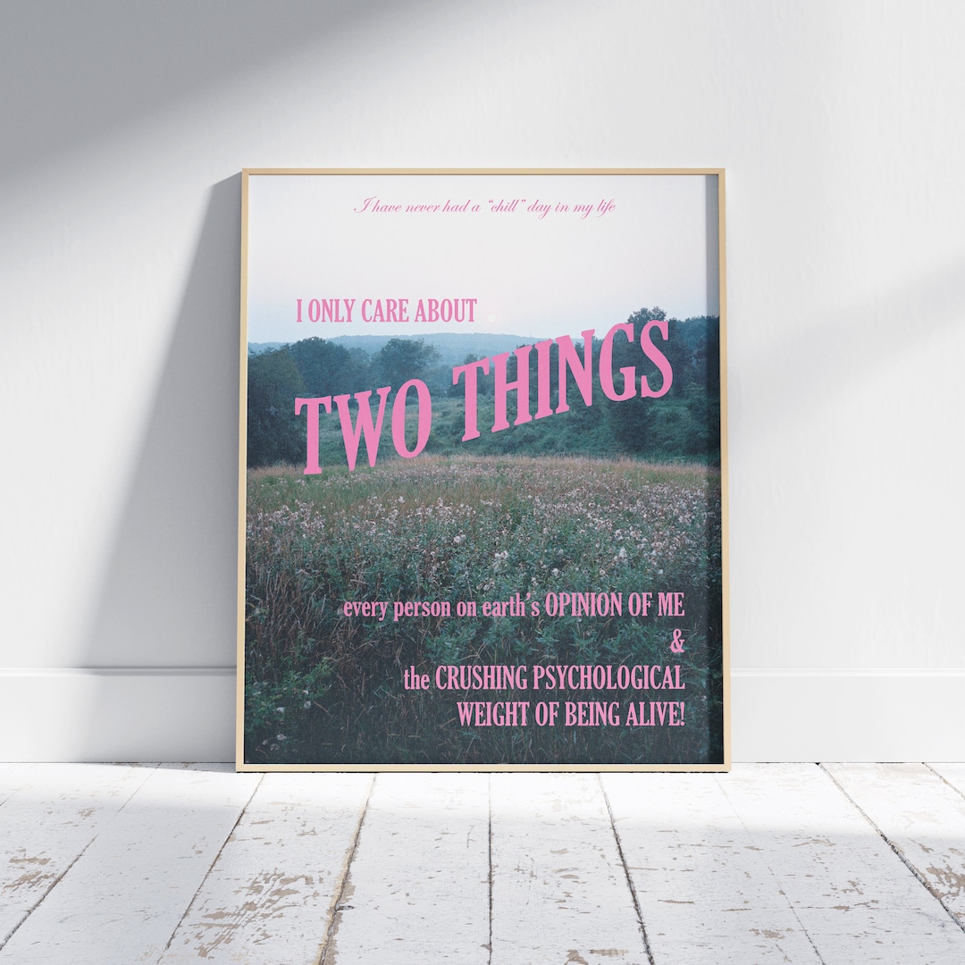 Chill Day Relatable Print | Sassy Wall Art | Retro Bedroom Decor - Etsy