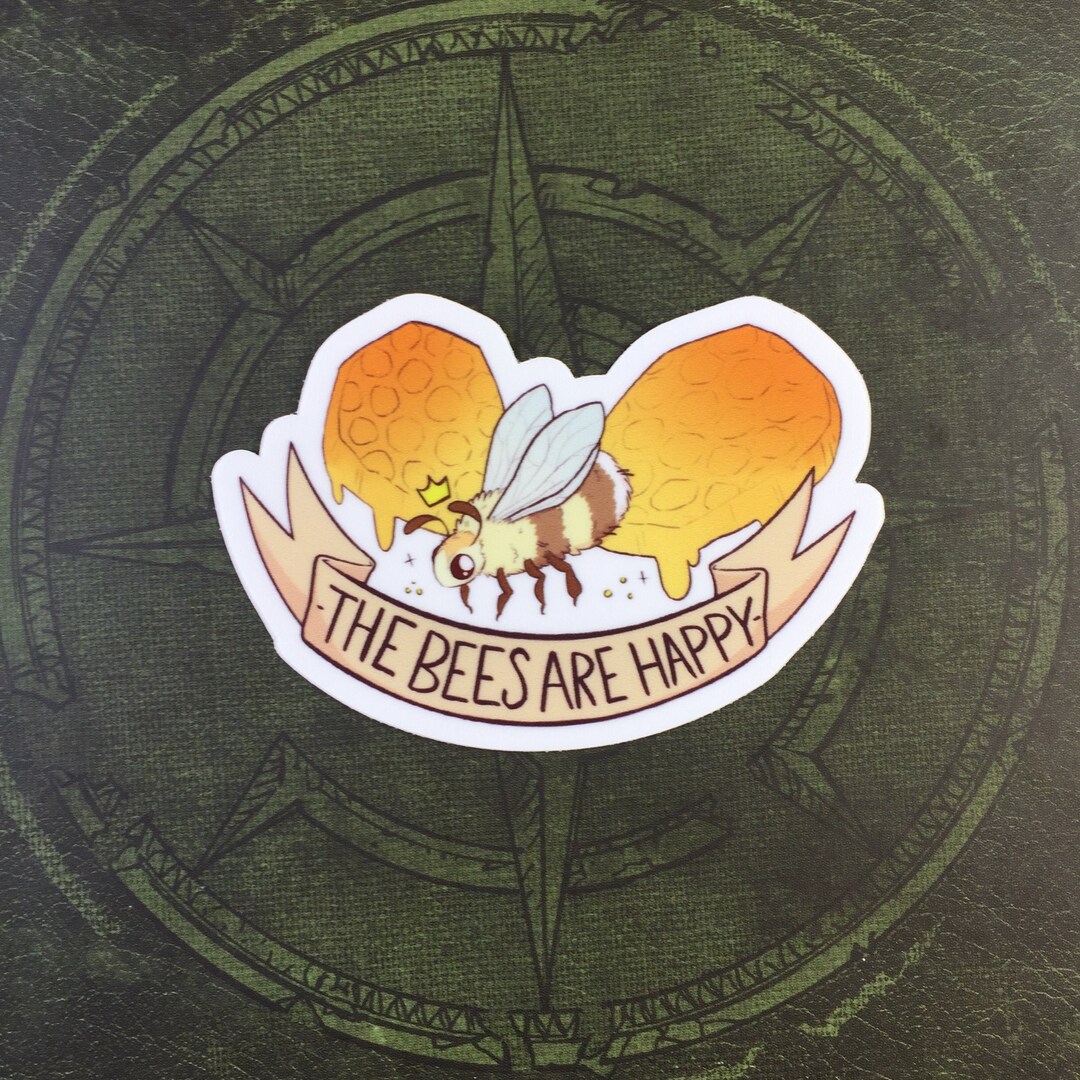 Valheim the Bees Are Happy - Vinyl Weatherproof Sticker - Etsy