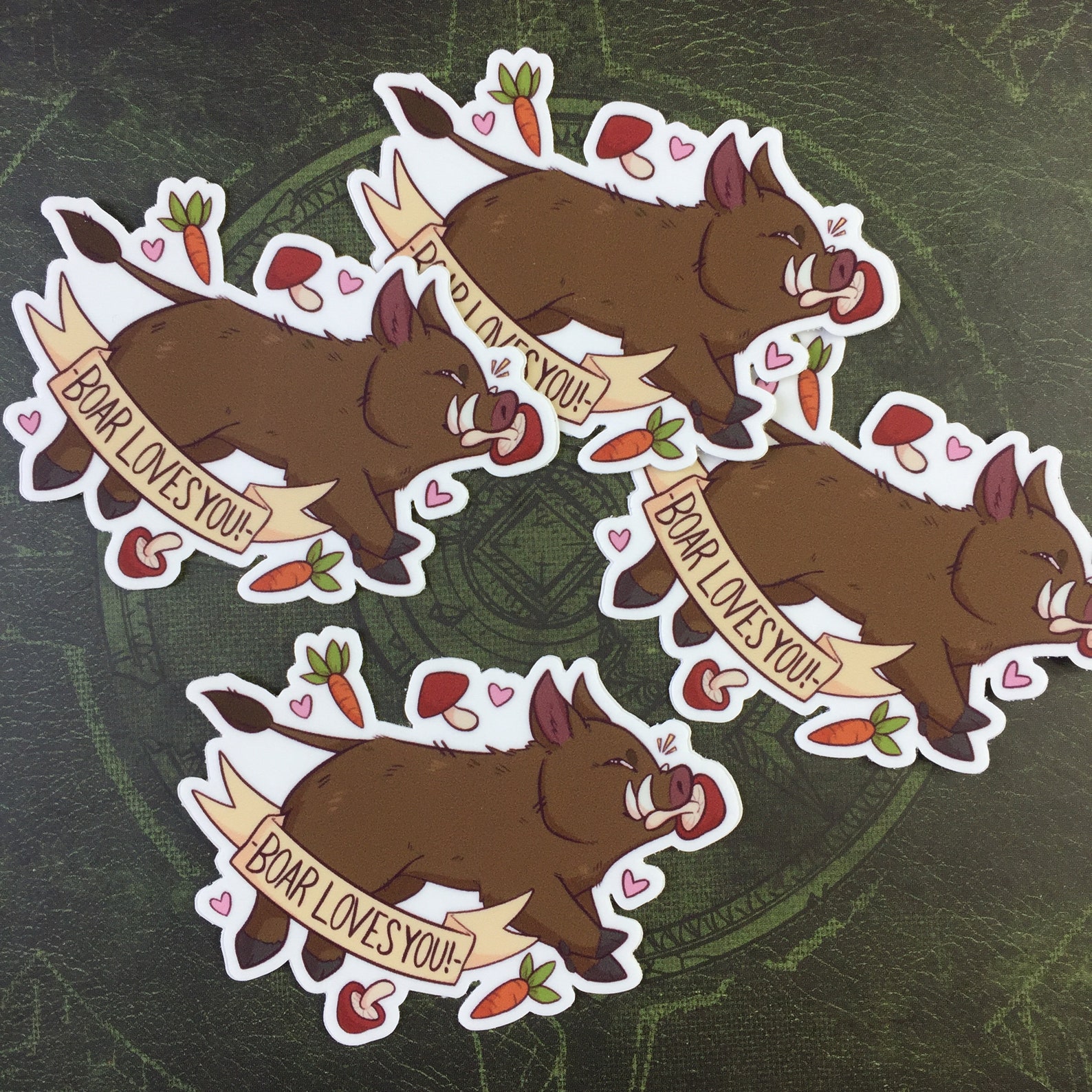 Valheim Boar Loves You - Vinyl Weatherproof Sticker - Etsy