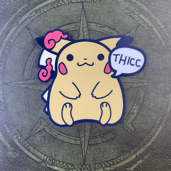 Gigantamax Pikachu Thiccachu Vinyl Weatherproof Pokemon | Etsy