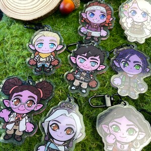 Palia Romanceable Npc's Double Sided Clear Acrylic Charm, Reth, Tish ...