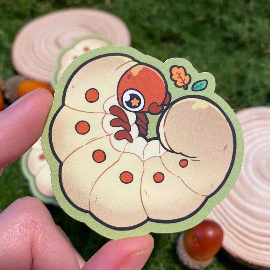 Beetle Grub - Soft Touch Vinyl Sticker, Journal, Laptop, Bottle ...