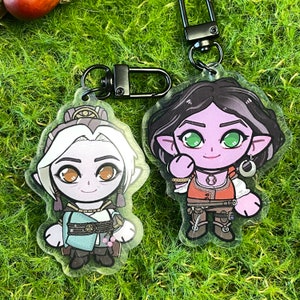 Palia Romanceable Npc's Double Sided Clear Acrylic Charm, Reth, Tish ...