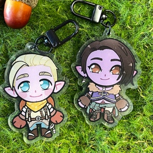 Palia Romanceable Npc's Double Sided Clear Acrylic Charm, Reth, Tish ...