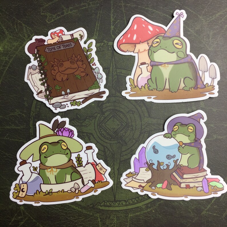 Wizard Frog Witchy Vinyl Weatherproof Sticker - Etsy